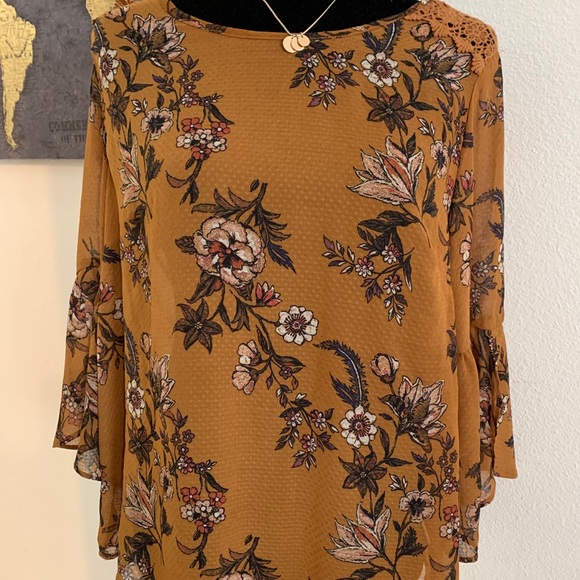Jolt | Tops | Caramel Blouse | Poshmark